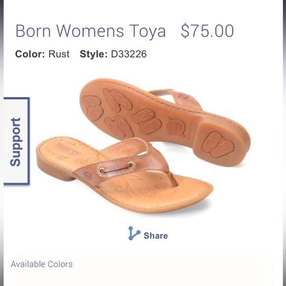 Born | Shoes | Born Toya Rust Flip Flops Size 9 | Poshmark